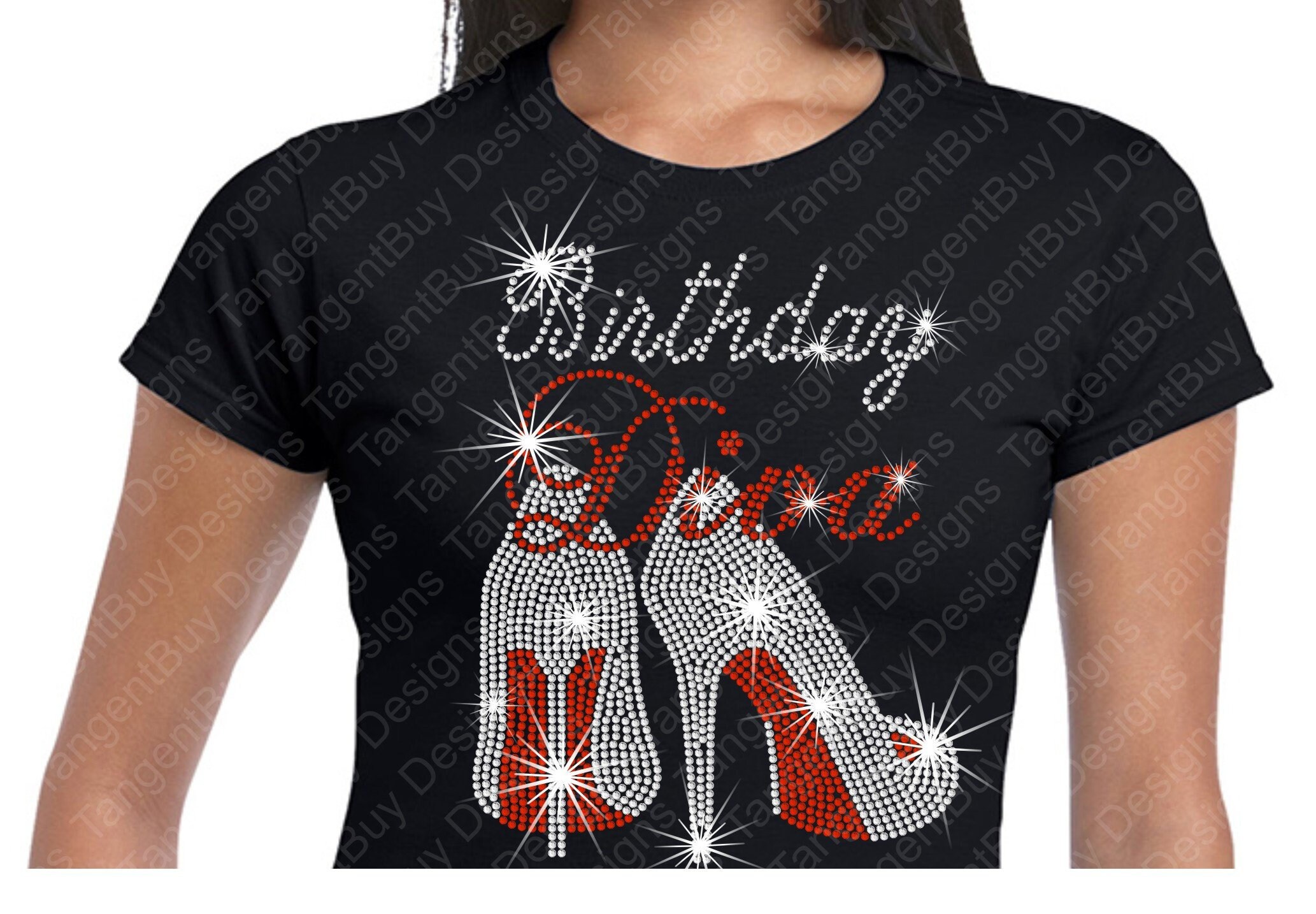 Birthday Diva High Heels Rhinestones Shirt Bling Birthday Etsy