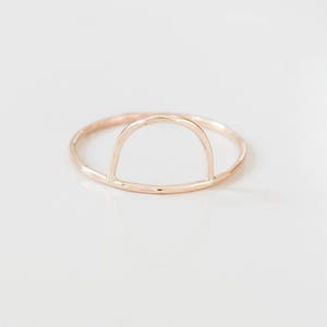 Arc Ring | Half Circle Ring | Gold Filled Ring | Dainty Ring | Stacking ...