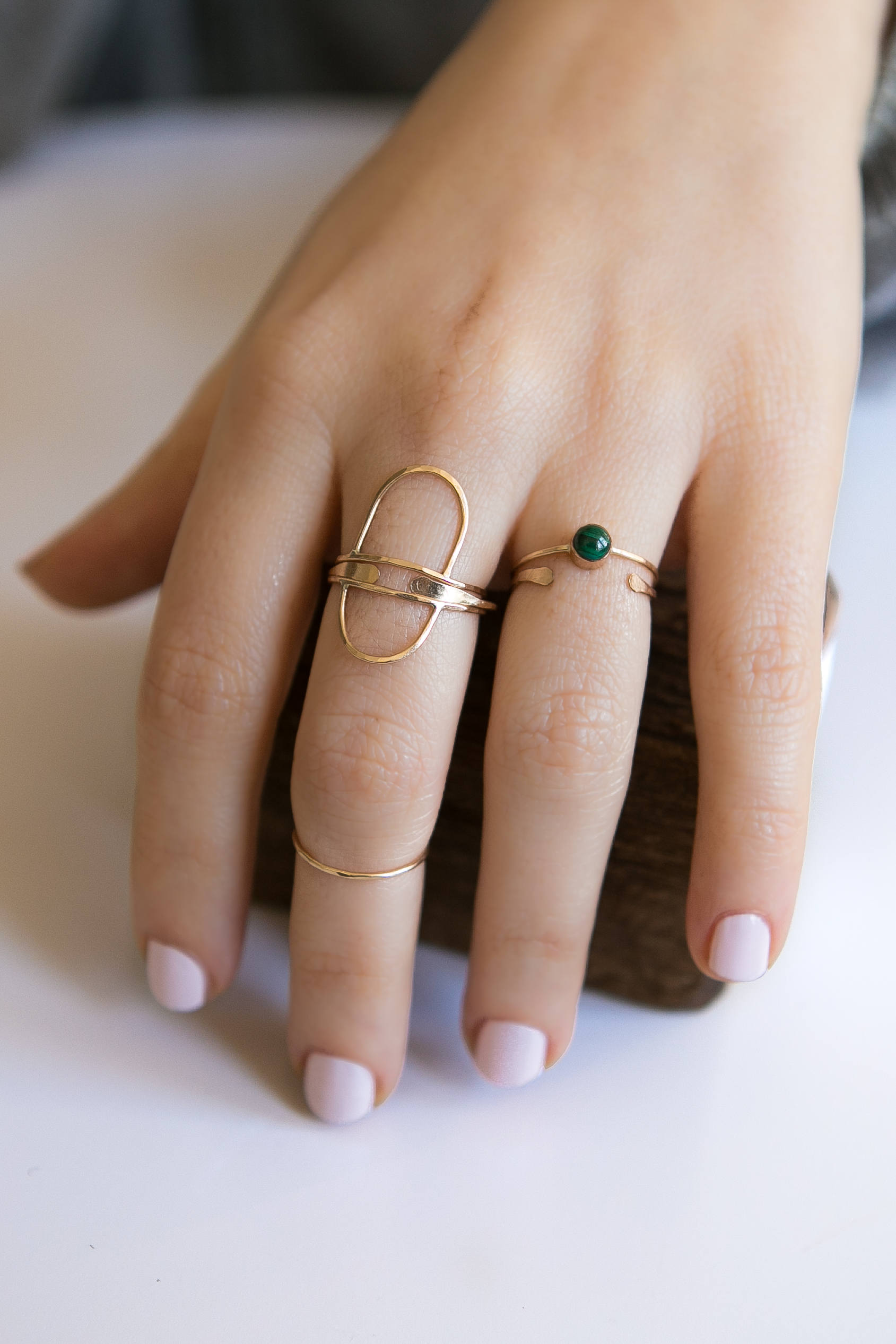 Arc Ring Half Circle Ring Gold Filled Ring Dainty Ring | Etsy UK