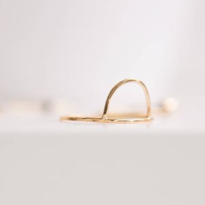 Arc Ring | Half Circle Ring | Gold Filled Ring | Dainty Ring | Stacking ...