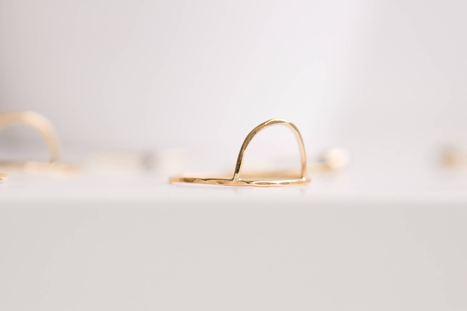 Arc Ring Half Circle Ring Gold Filled Ring Dainty Ring | Etsy UK