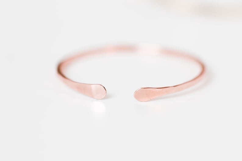 Open Ring Rose Gold Filled Ring Dainty Rose Gold Cuff Ring - Etsy UK