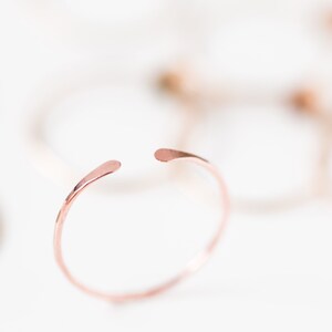 Open Ring Rose Gold Filled Ring Dainty Rose Gold Cuff Ring Rose Gold ...