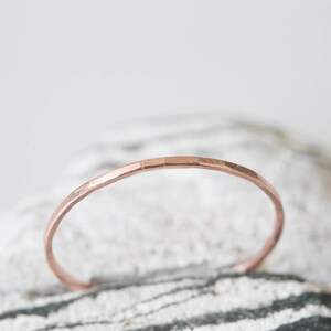 Rose Gold Dainty Ring / 14K Rose Gold Filled Thin Stacking Ring ...