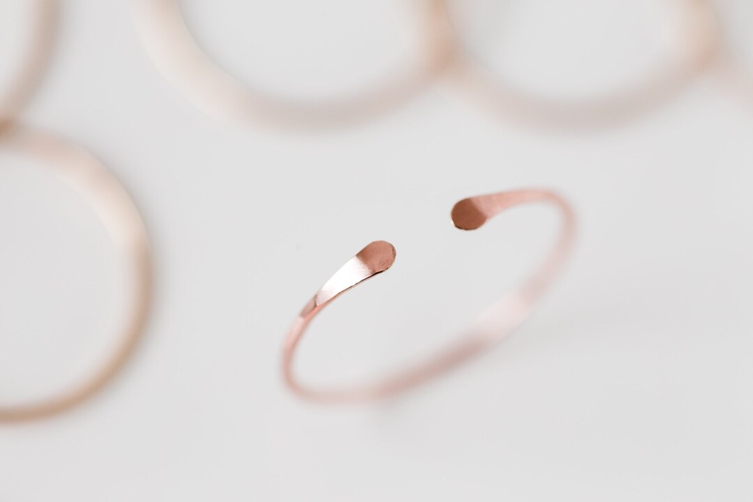 Open Ring Rose Gold Filled Ring Dainty Rose Gold Cuff Ring Rose Gold ...