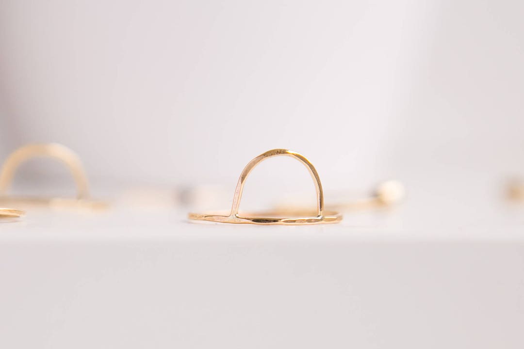 Arc Ring | Half Circle Ring | Gold Filled Ring | Dainty Ring | Stacking ...