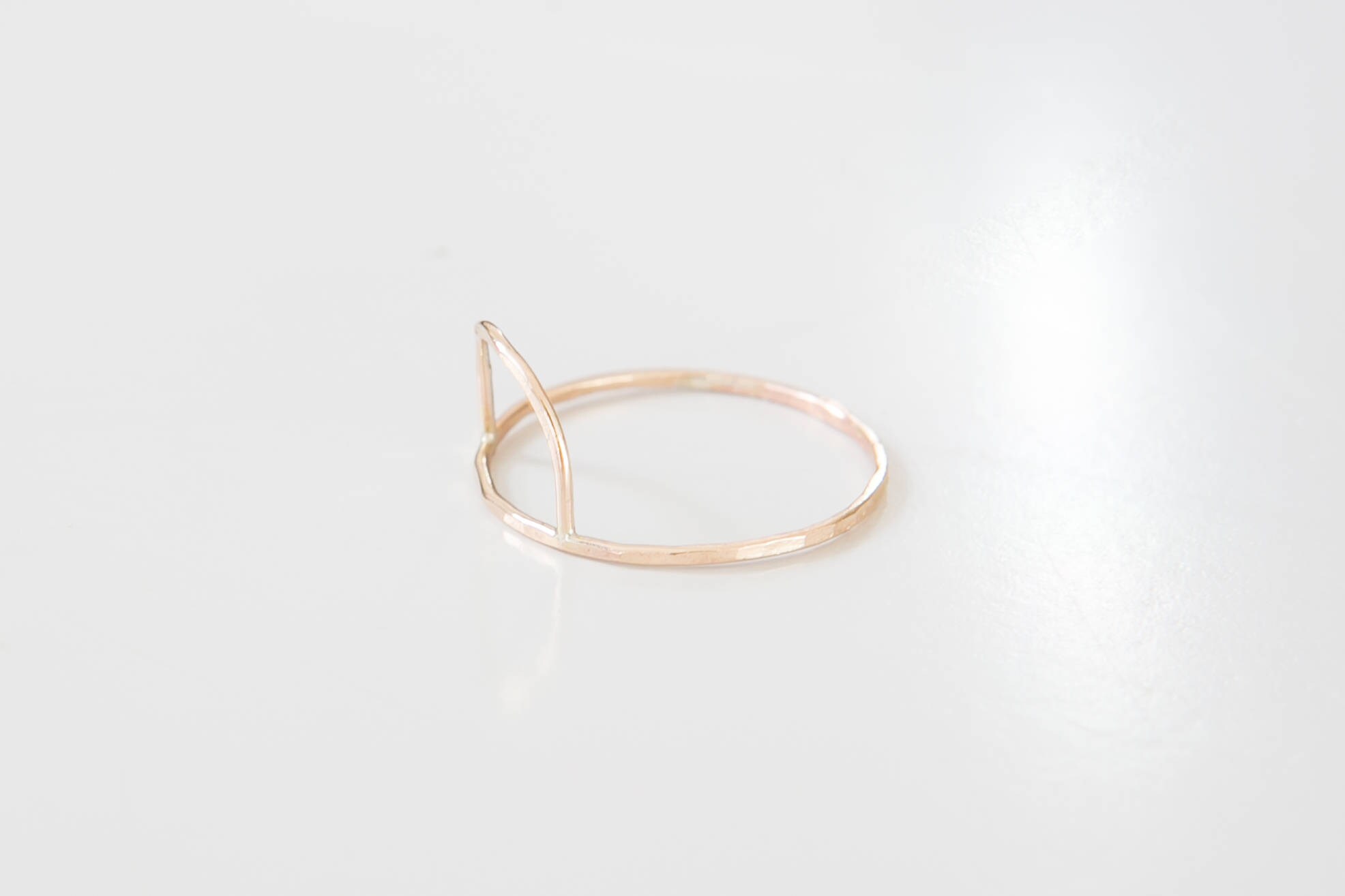 Arc Ring Half Circle Ring Gold Filled Ring Dainty Ring | Etsy UK