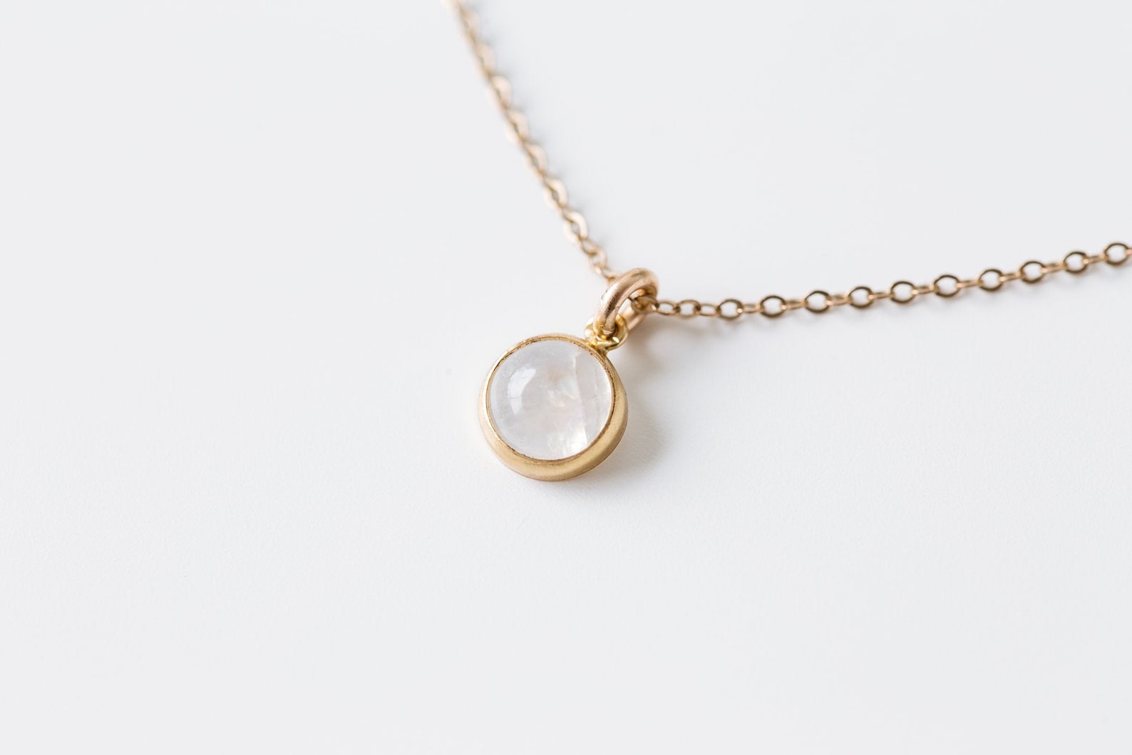 Full Moon Necklace/ Genuine Moonstone Necklace/ June - Etsy UK