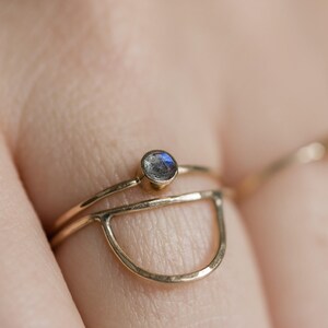 Arc Ring | Half Circle Ring | Gold Filled Ring | Dainty Ring | Stacking ...