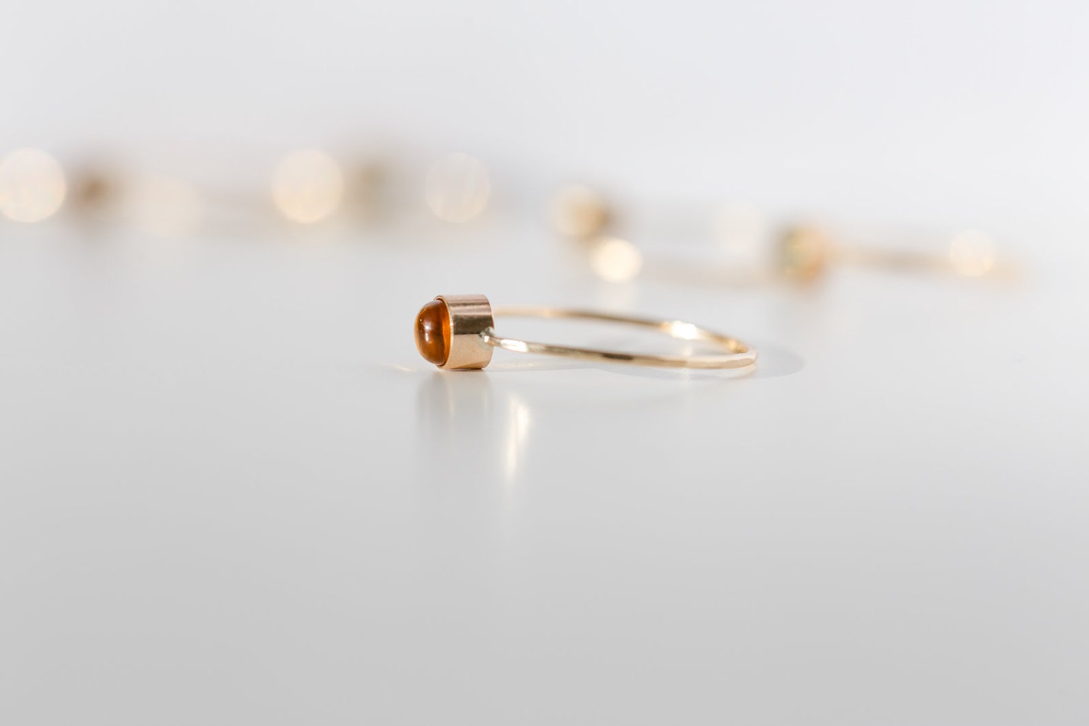 Citrine Ring/ November Birthstone Ring/ Stacking Ring/ - Etsy