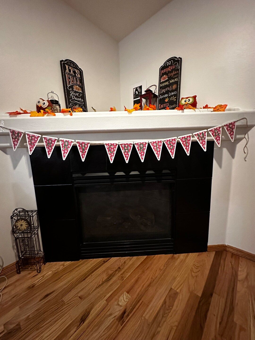 Merry Christmas Pennant Banner - Etsy