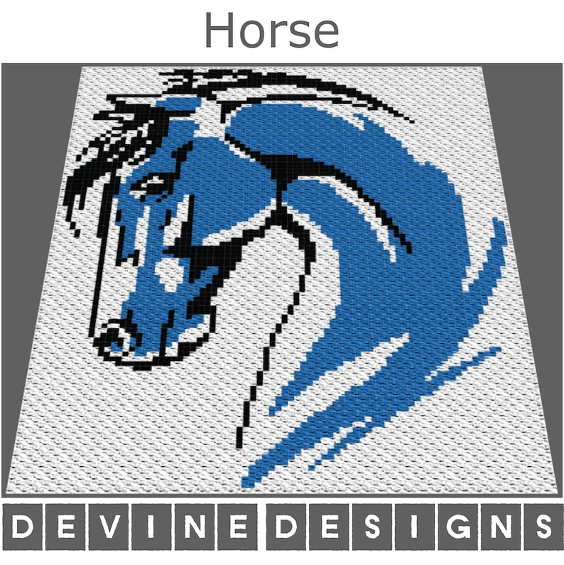 C2C Horse crochet pattern / C2C Graphgan Patterns / C2C Afghan | Etsy
