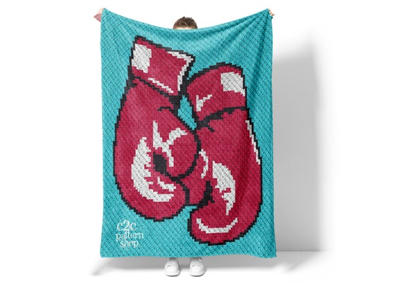 Boxing Gloves C2C Crochet Pattern With Written and Color - Etsy
