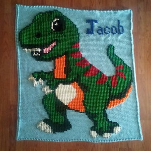 C2C Dinosaur Crochet Pattern / Corner to Corner / C2C Crochet | Etsy