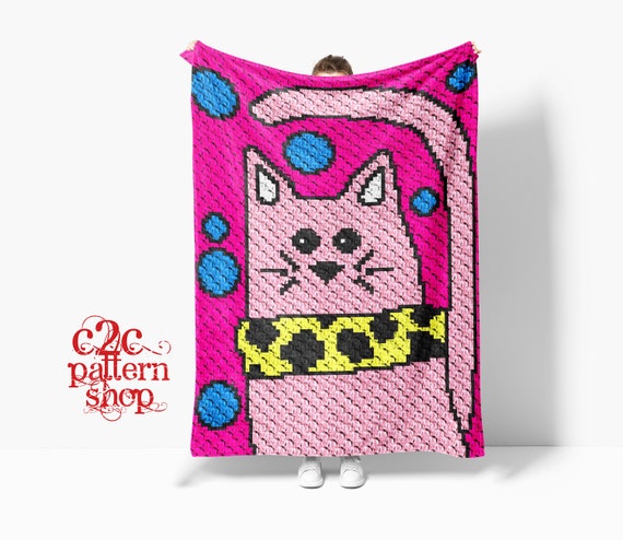 C2C Cat Crochet Pattern / C2C Graphgan Patterns / C2C Graph | Etsy