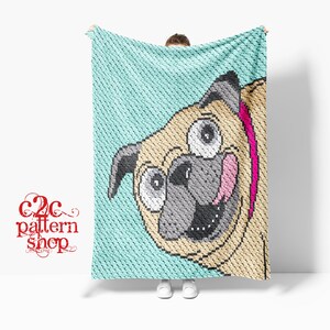 Make a Cozy and Adorable Homemade Gift With This C2C Pug Dog - Etsy