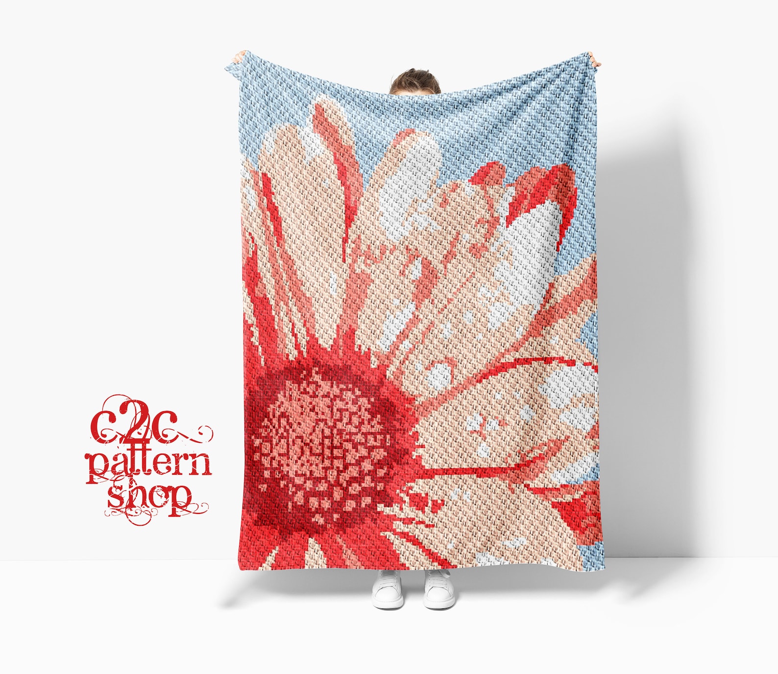 Flower Mini C2C Crochet Pattern With Written Instructions and ...