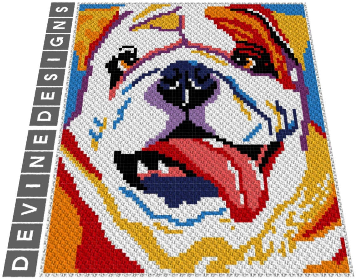 C2C Bulldog Crochet Pattern with Written Instructions / C2C | Etsy