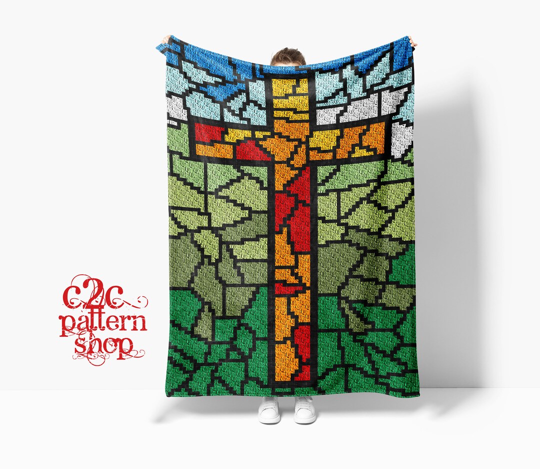 C2C Cross Crochet Pattern / C2C Religion / Corner to Corner / - Etsy España