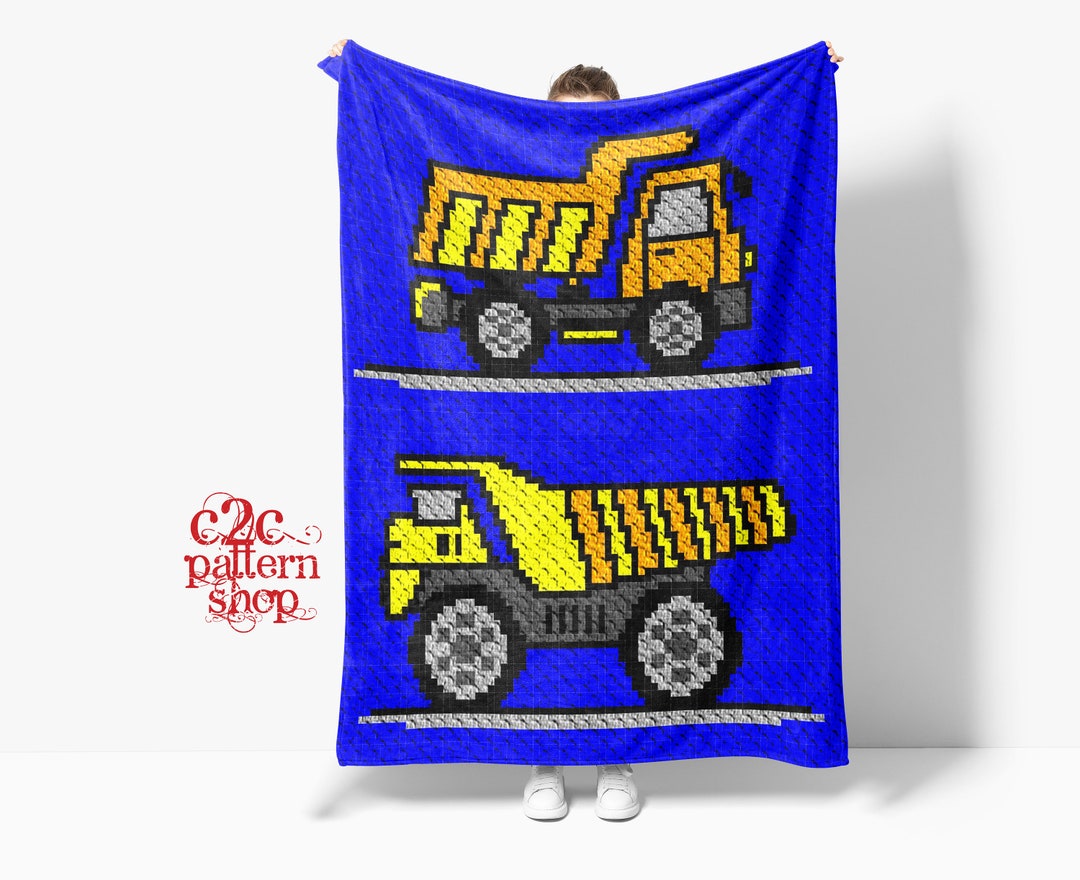 Patrón de ganchillo de camiones volquete C2C / C2C Graphgan / C2C Boy ...