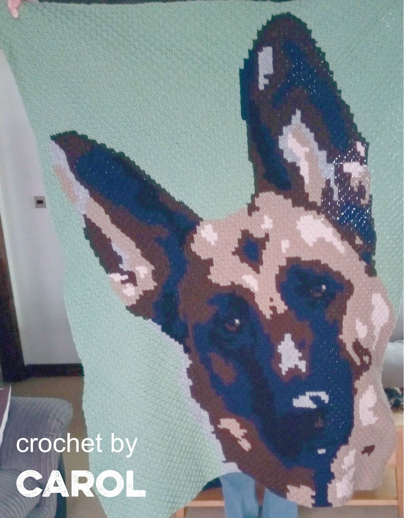 C2C German Shepherd Dog Crochet Pattern / C2C Graphgan | Etsy