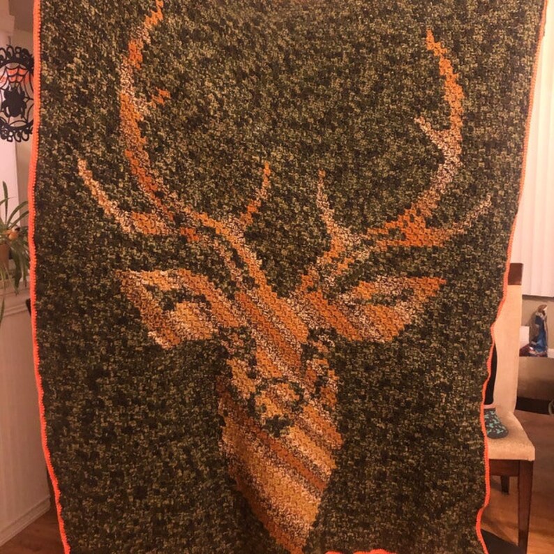 C2C Deer Head Crochet Pattern / C2C Graphs / Corner to Corner / C2C ...