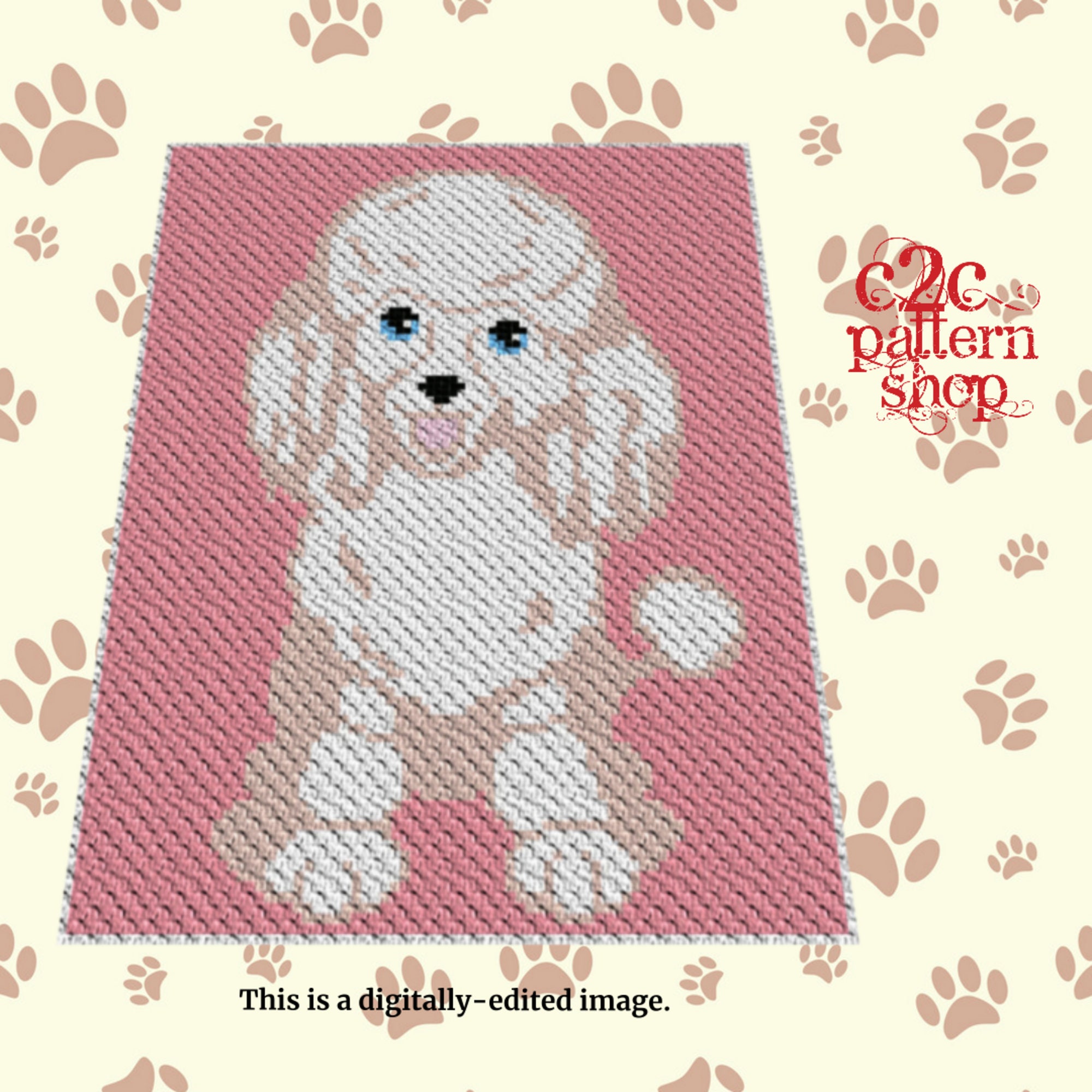 C2C Poodle Dog Crochet Pattern / C2C Graphgan / C2C Afghan | Etsy
