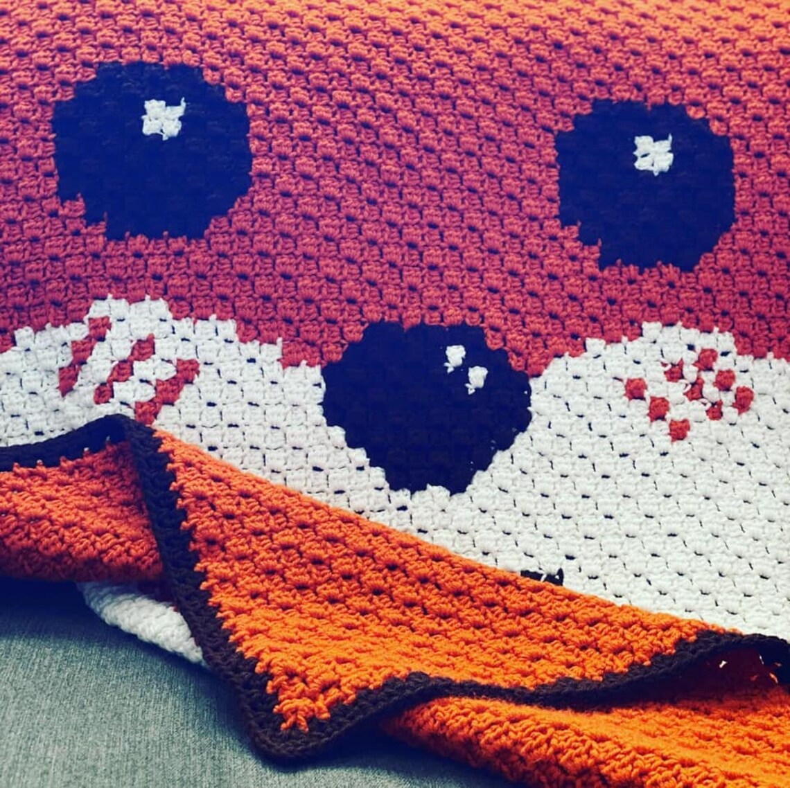 C2C Baby Crochet Blanket Pattern / Corner to Corner / C2C Fox - Etsy