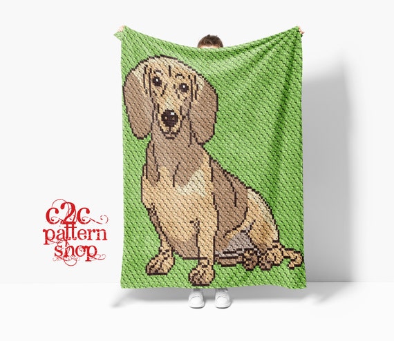 Cute Dogs Love Pattern Dogs and Tree Pattern Graph With Single Crochet ...