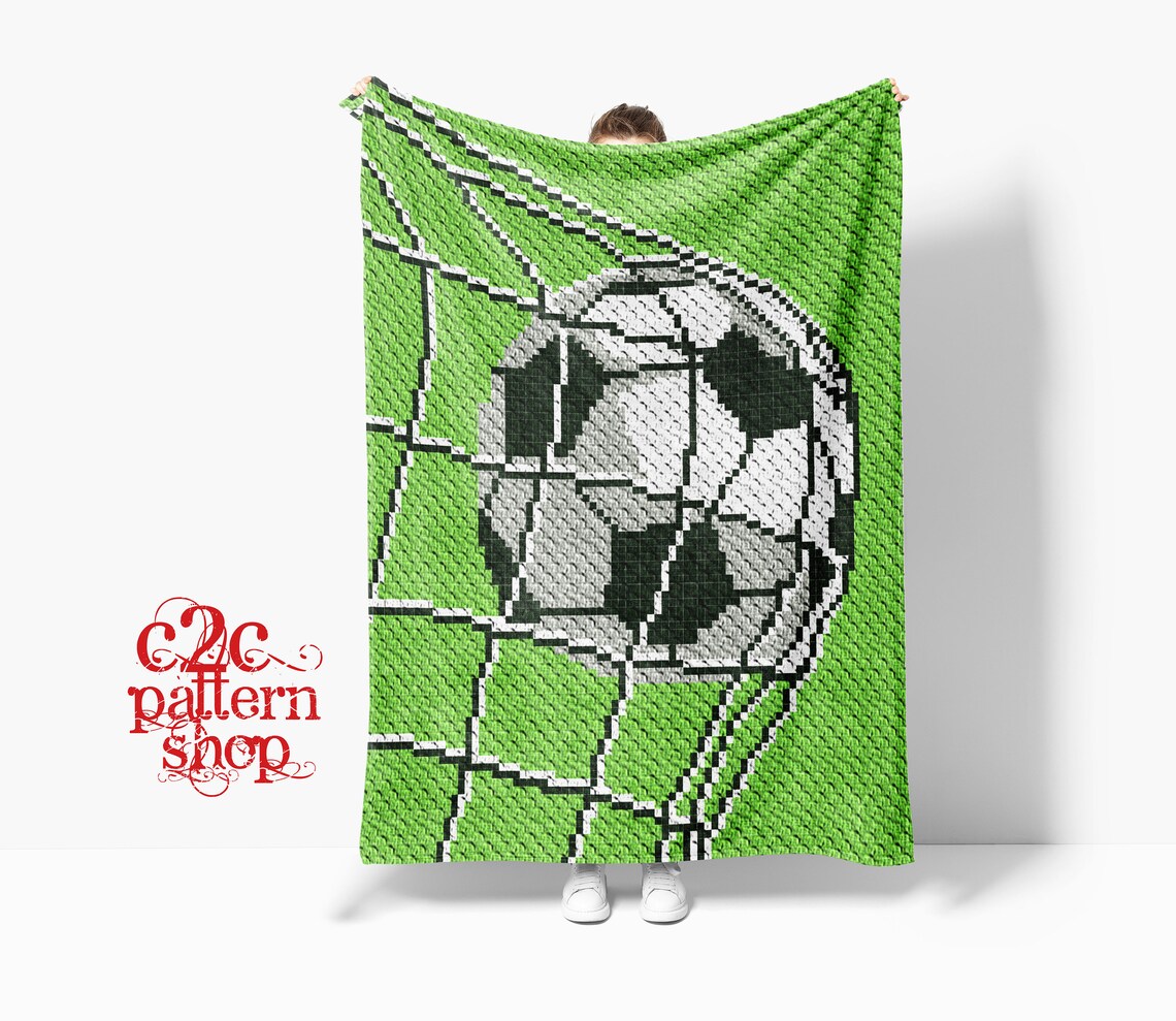 C2C Soccer Ball Sport Crochet Pattern / C2C Graphgan / Corner to Corner ...