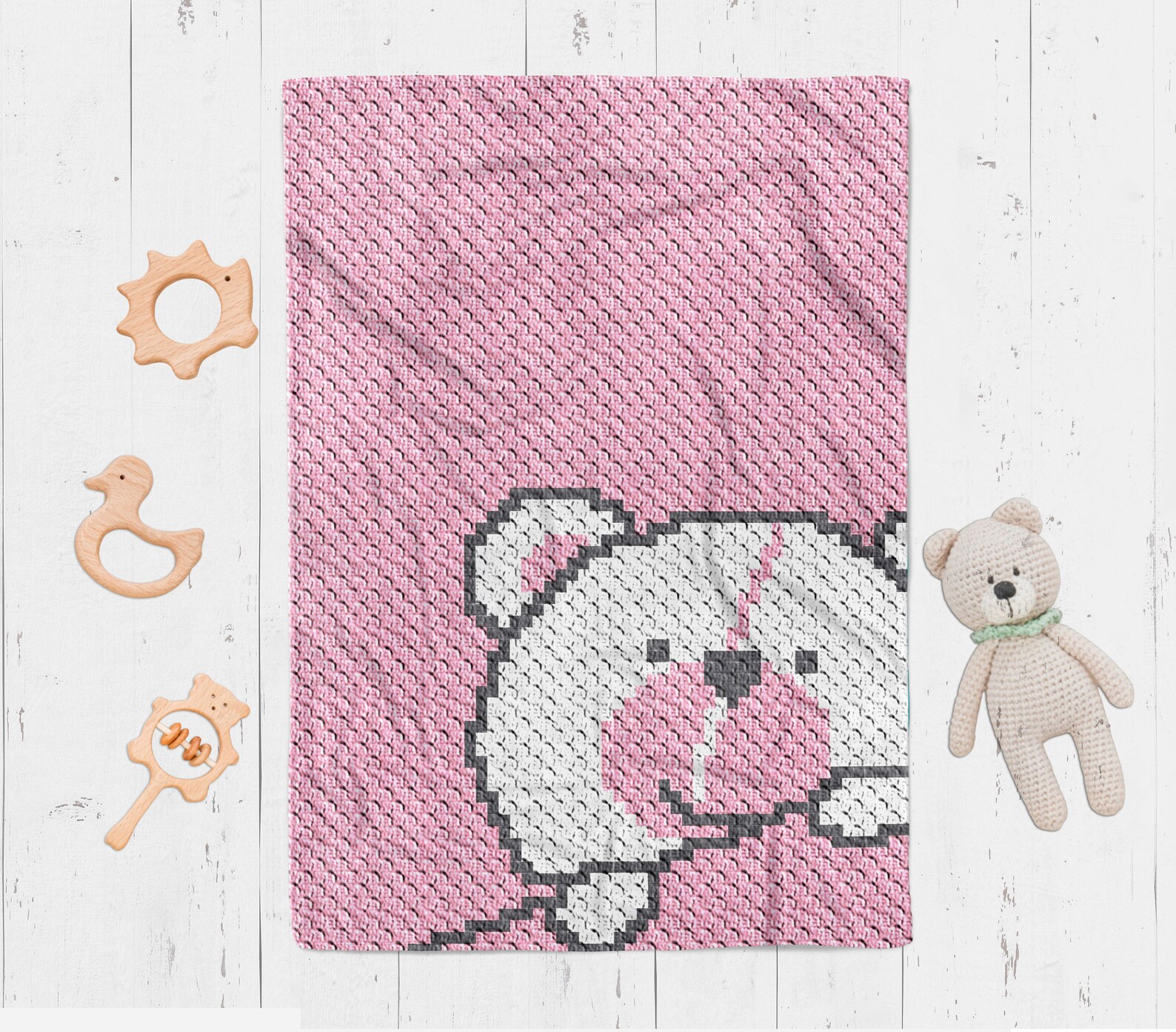 Teddy Bear C2C Baby Blanket Crochet Pattern With Written - Etsy