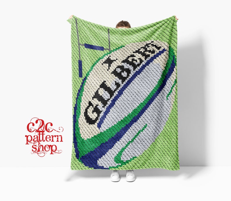 C2C Rugby Ball Sport Crochet Pattern / Corner to Corner / C2C - Etsy