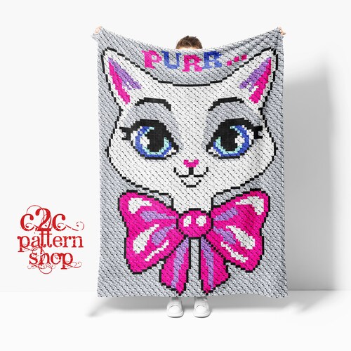 C2C Cat Crochet Pattern / Cat Afghan / C2C Cat Graph - Etsy