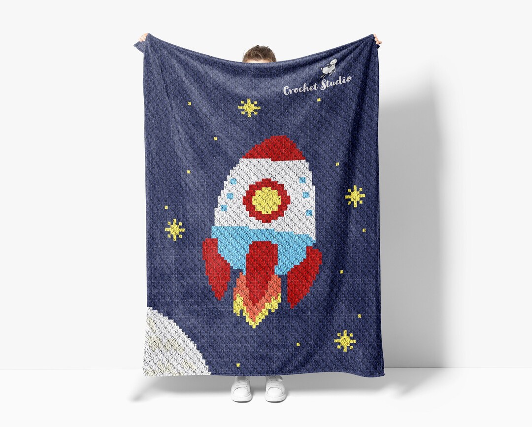 C2C Space Rocket Crochet Pattern With Written/color Instructions, Full ...