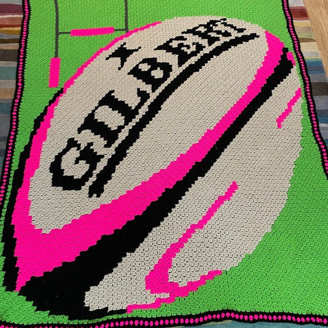 C2C Rugby Ball Sport Crochet Pattern / Corner to Corner / C2C - Etsy
