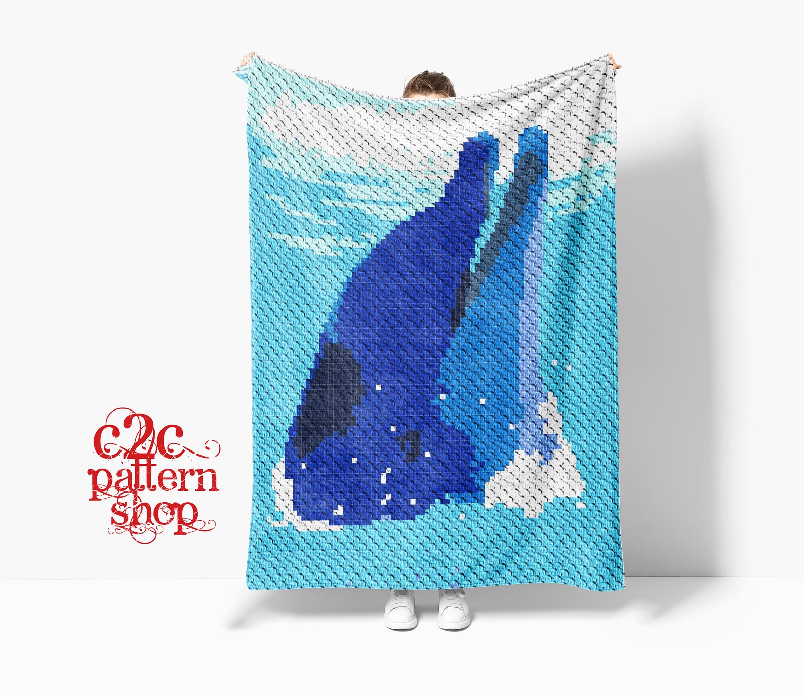 Dolphin Afghan Corner to Corner Written Count Dolphin | Etsy