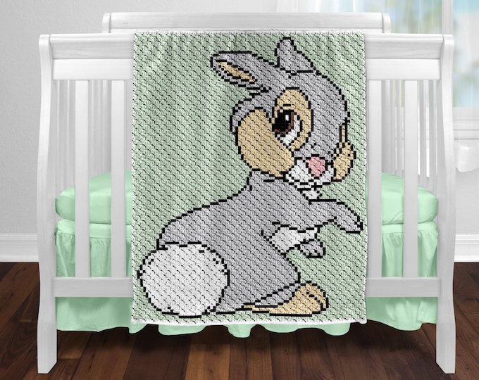 Thumper Rabbit Bunny Mini C2C Crochet Pattern - Etsy Thumper Rabbit Bunny Mini C2C Crochet Pattern - Etsy