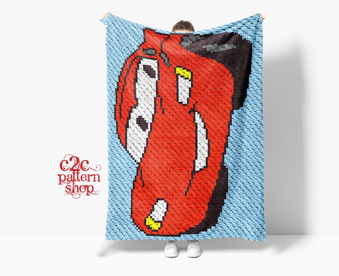 C2C Racing Car Crochet Pattern / C2C Graphgan / C2C Boy | Etsy