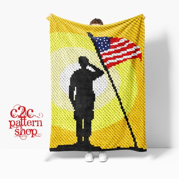 Crochet American Flag and Soldiers Pattern - Etsy