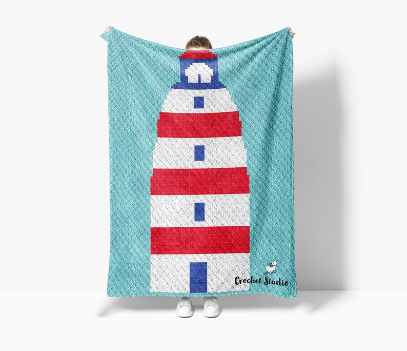 C2C Lighthouse Crochet Pattern With Written/color - Etsy