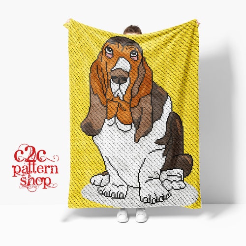 MINI C2C Basset Hound Crochet Pattern / C2C Dog / C2C Graphs / - Etsy
