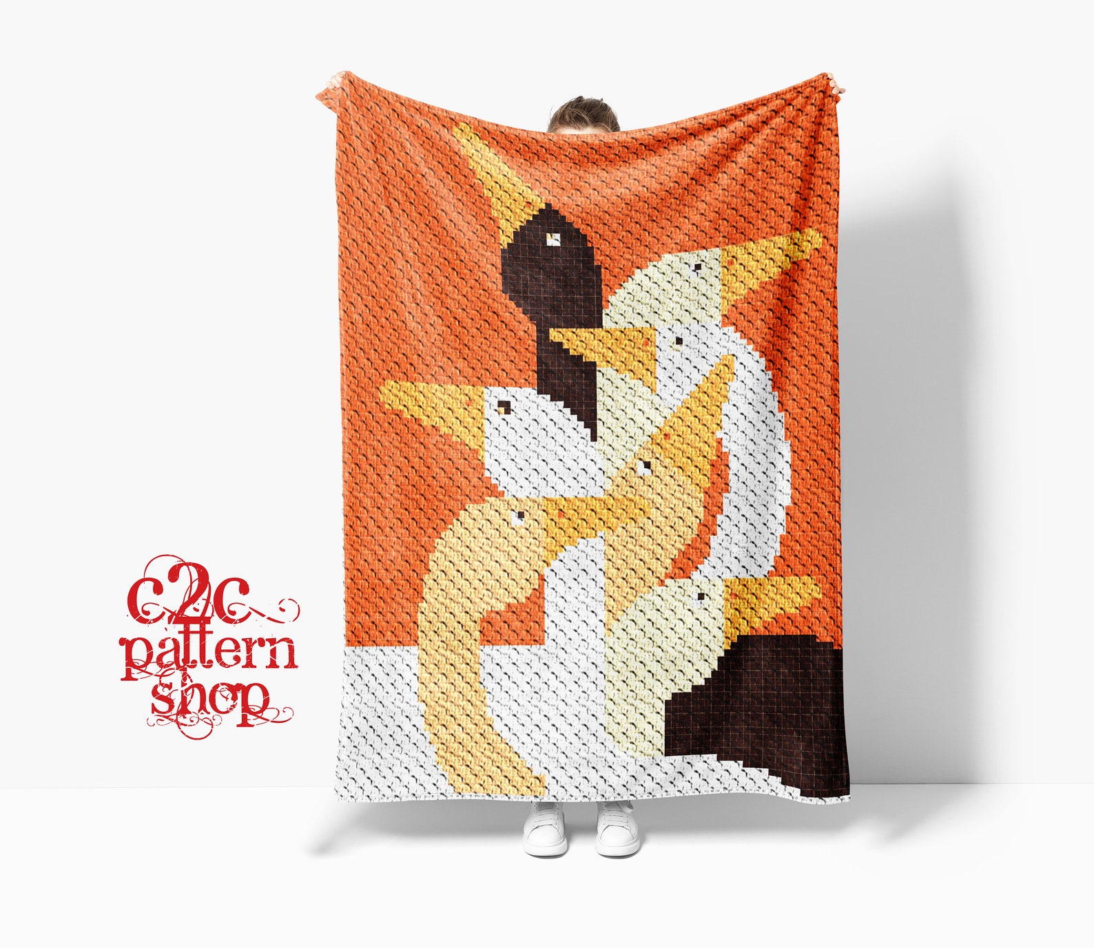 C2C Geese Crochet Pattern / C2C Bird Graphgan / C2C Crochet - Etsy