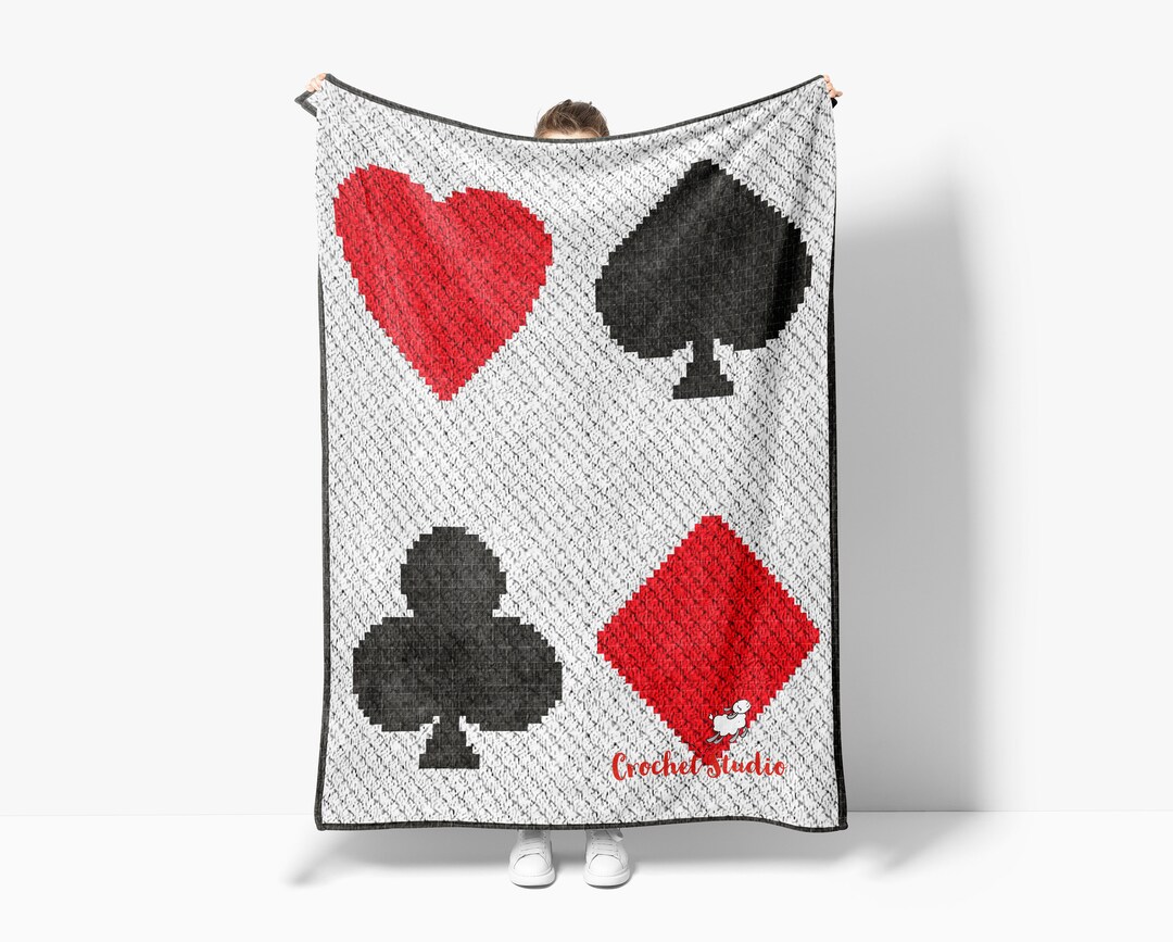 C2C Playing Cards Crochet Pattern With Written/color Instructions, Full ...