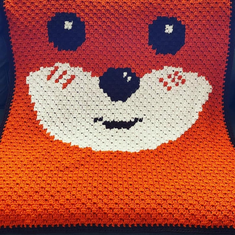 C2C Baby Crochet Blanket Pattern / Corner to Corner / C2C Fox - Etsy