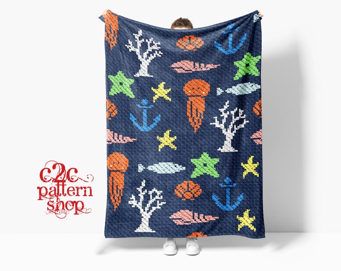 C2C Fishing Crochet Pattern With Written Instructions / C2C Fisherman ...