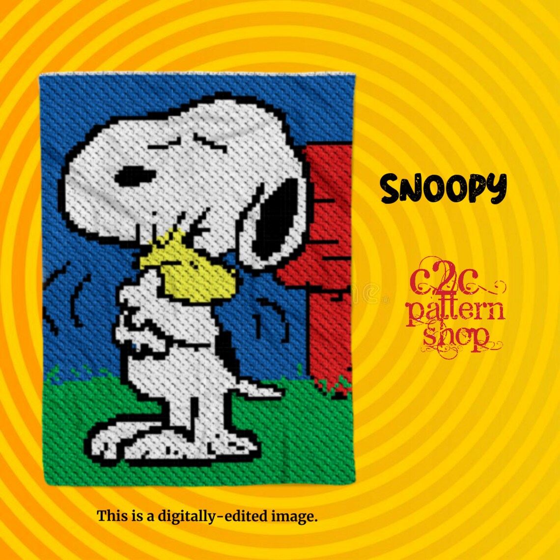 C2C Snoopy Crochet Pattern / C2C Graphgan / C2C Graphs / C2C | Etsy