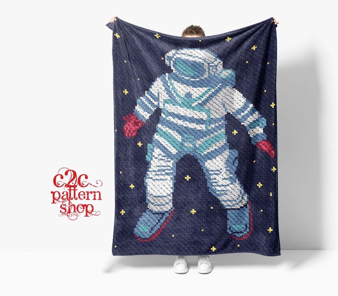 MINI C2C Astronaut Crochet Pattern / C2C Space / C2C Graphgan - Etsy