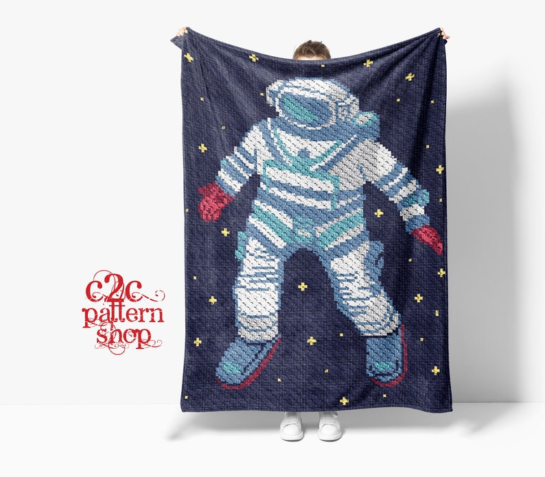 MINI C2C Astronaut Crochet Pattern / C2C Space / C2C Graphgan Pattern ...