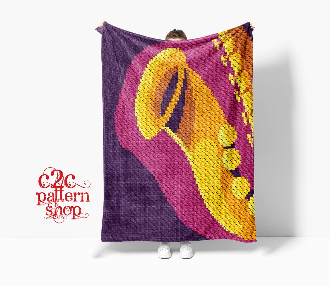 C2C Saxophone Music Crochet Pattern / Corner to Corner / C2C Pattern ...