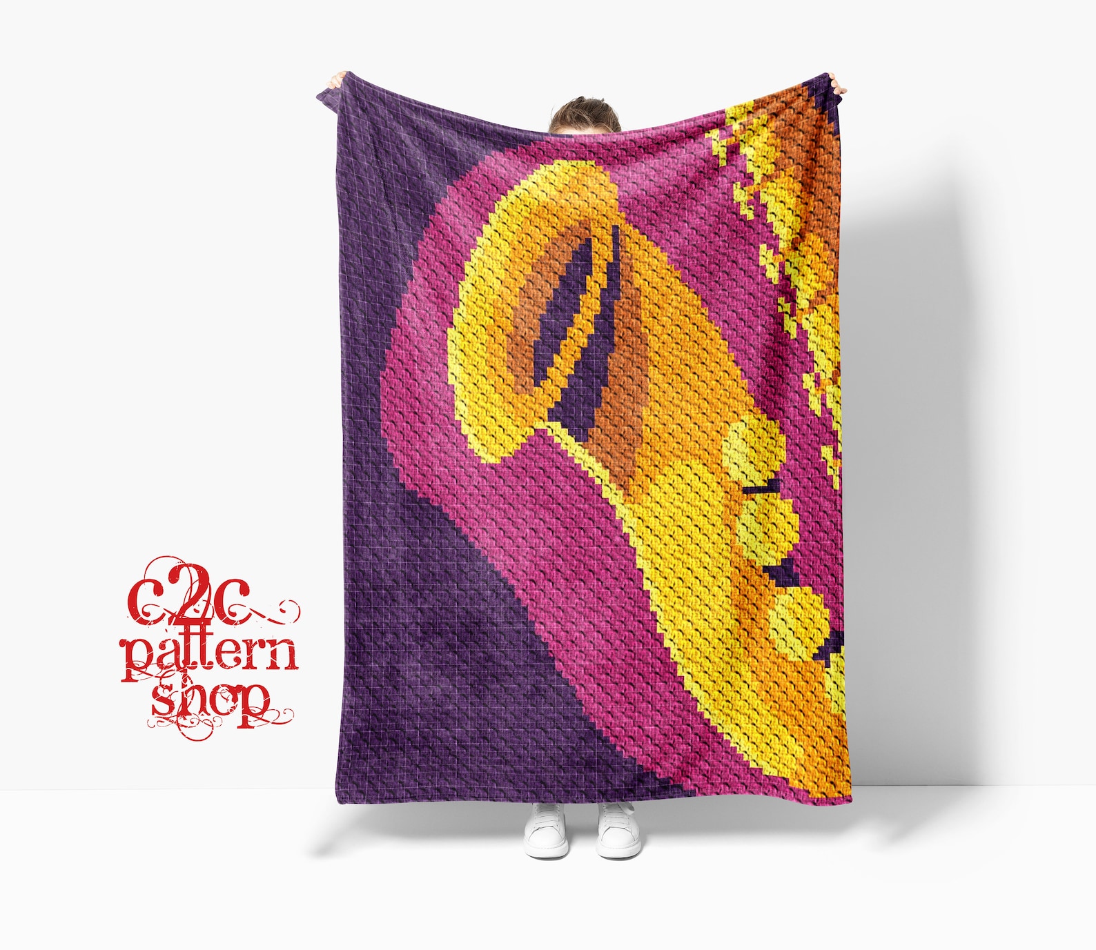 C2C Saxophone Music Crochet Pattern / Corner to Corner / C2C Pattern ...